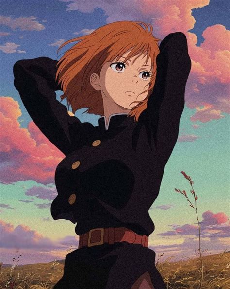 Anime Jujutsu Kaisen Nobara Kugisaki Art 1990 呪術廻戦釘崎野薔薇 Ilustração