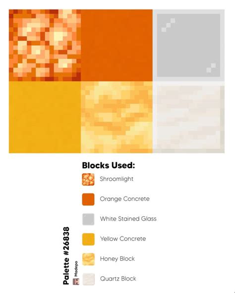 Minecraft Block Pallette In 2022 Minecraft Blocks Minecraft Designs
