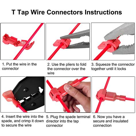 Muhize T Tap Connectors 120 Pcs 22 18 Awg Waterproof Quick Splice Terminals