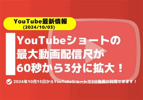 Youtubeショートの動画時間が3分に（60秒から）！いつから配信できるか？配信条件は？ 株式会社フルスピード
