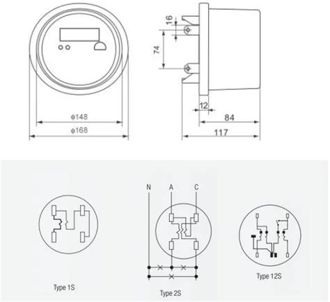 Bidirectional Single Phase Ansi Socket Energy Meter Fm 1s 2s 12s