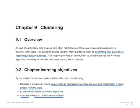 Chapter 9 Clustering Data Science Chapter 9 Clustering 9 Overview As