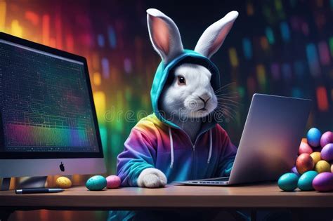 The Easter Bunny Is A Programmer The Easter Bunny Is Working At The