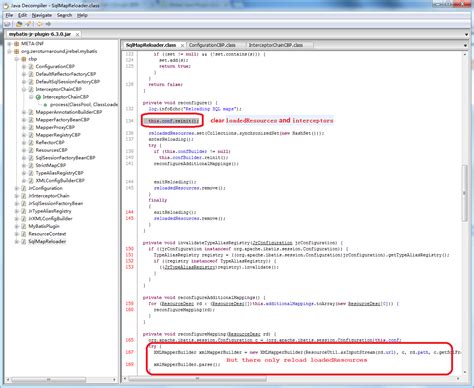 jrebel clear mybatis interceptors when reload mapper xml files stack overflow