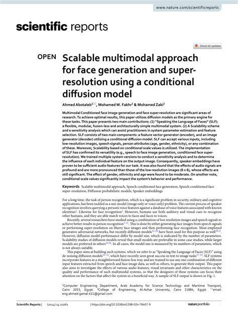 Pdf Scalable Multimodal Approach For Face Generation And Super Resolution Using A Conditional