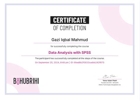 Completed Data Analysis With Spss Course Gazi Iqbal Mahmud Posted On The Topic Linkedin