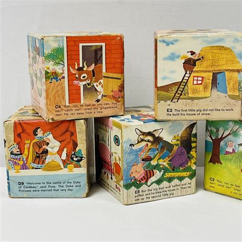 blazing auctions vintage storybook blocks