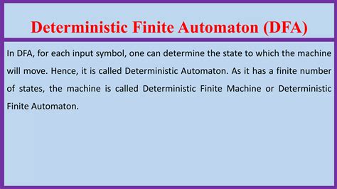 Finite Automata Deterministic And Non Deterministic Finite Automaton