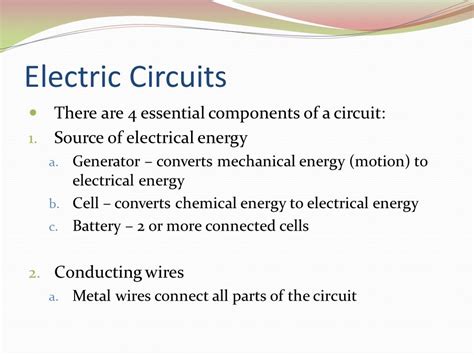 What Are The Essential Components Of An Electric Circuit