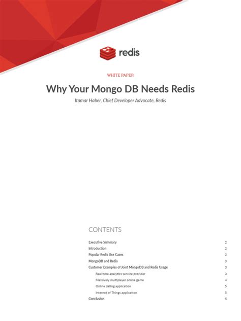 Redis Why Mongodb Needs Redis Download Free Pdf Databases No Sql