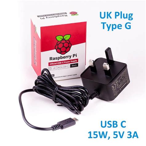 Raspberry Pi W V A USB C PSU