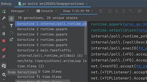 Dump Goroutines From A Running Application JetBrains Guide