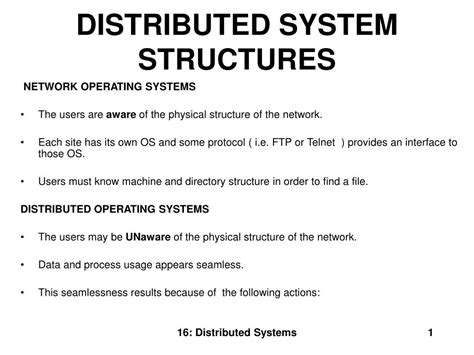ppt distributed system structures powerpoint presentation free