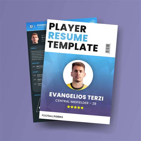 Football Player Resume Template Professional Athlete Cv