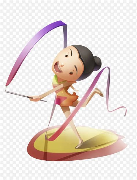 跳健美操的卡通女孩png图片素材下载 图片编号yzlxrxdy 免抠素材网