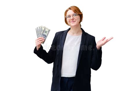Happy Teacher Holding Money Us Dollars At The Blackboard Copy Space Stock Image Image Of