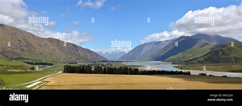 Head Waters Of The Rangitata River And Mesopotamia Station Panorama New