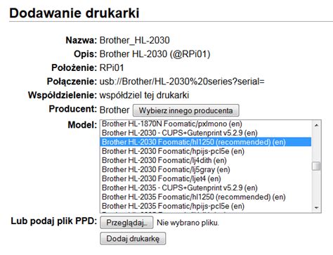 Cups Serwer Wydruku Print Serwer Na Przykładzie Raspberry Pi Webinsider Internet Widziany