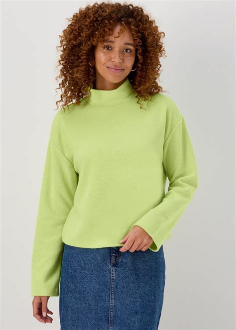 Lime Soft Touch High Neck Top Matalan
