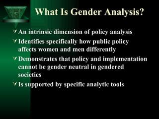 Gender Analysis Framework Planning B R Siwal PPT