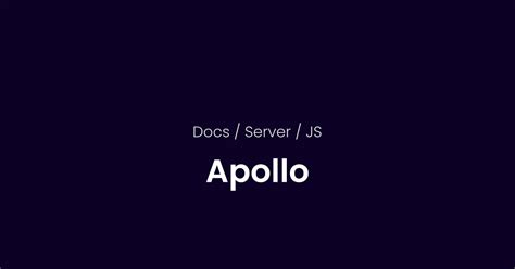 Apollo Server Quick Start
