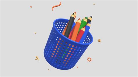 Pen Container Download Free 3d Model By Dimenvision 7ea58ae Sketchfab