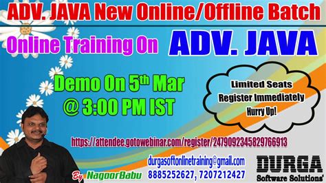 Adv Java Online Training In Durgasoft Youtube