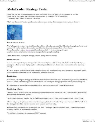 Metatrader Strategy Testerpdf Free Metatrader 4 Files Expert