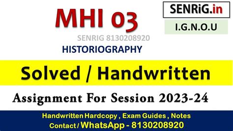 IGNOU MHI 03 Solved Assignment English Medium 2023 24