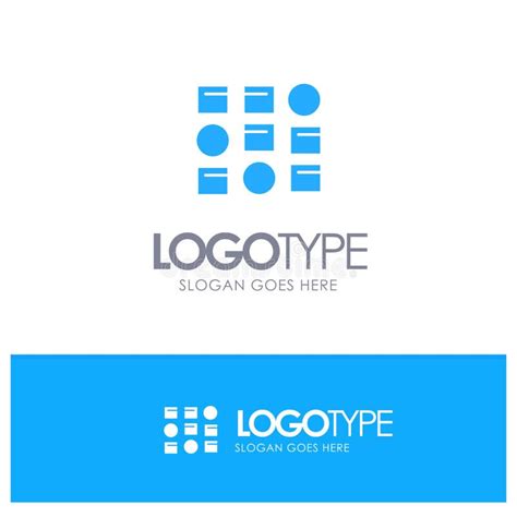 Pattern System Data Science Pattern System Blue Solid Logo With Place For Tagline Stock