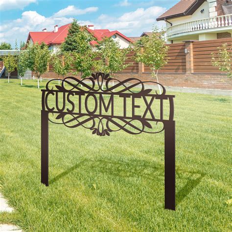 Metal Garden Stake Sign Personalized Metal Garden Sign With Stakes