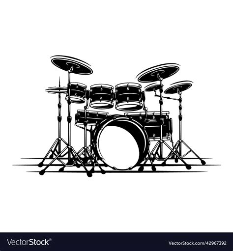 Drums Drum Set Royalty Free Vector Image Vectorstock