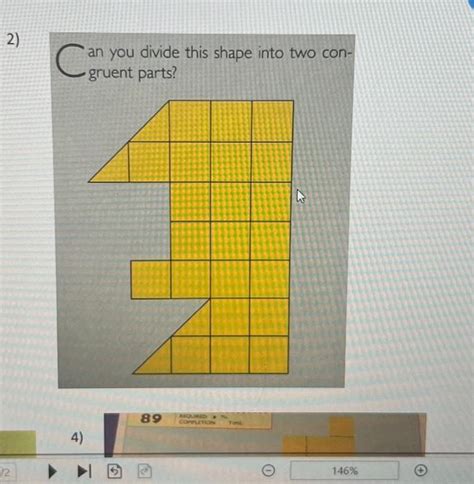 Solved 2 Can You Divide This Shape Into Two Con Gruent