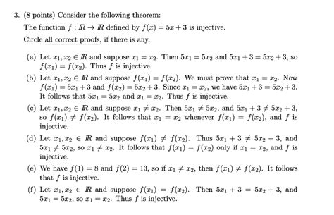 solved 3 8 points consider the following theorem the