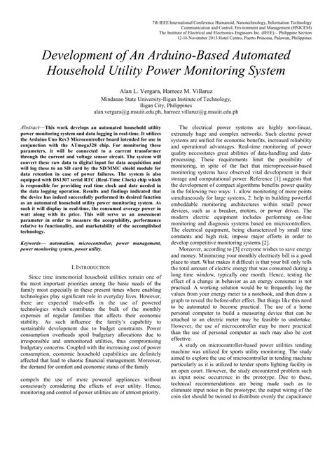 Pdf Development Of An Arduino Based Automated Household Utility Power