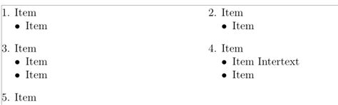 Enumerate Change A Enumerated List To Horizontal With Tasks TeX LaTeX Stack Exchange