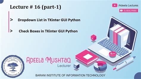 Drop Down List And Check Boxes In Tkinter Gui Python Youtube