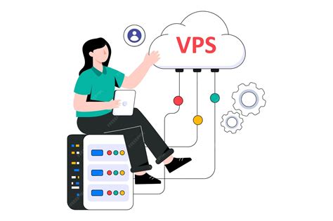Premium Vector Vps Hosting Flat Style Design Vector Illustration Stock Illustration