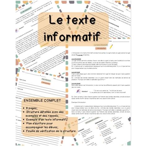 Ensemble Texte Informatif
