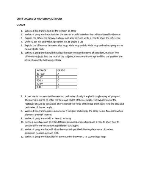C Program Pdf Computers