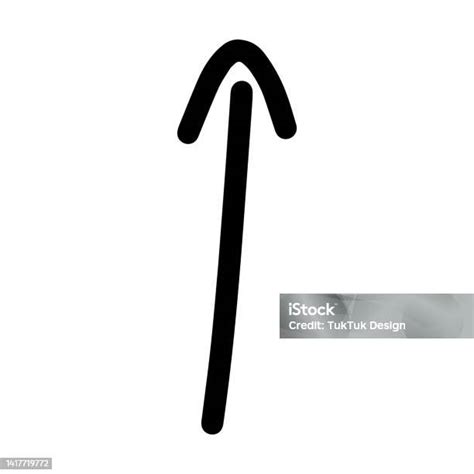 웹 및 응용 프로그램을위한 화살표 기호 손으로 그린 아이콘 벡터 검은색에 대한 스톡 벡터 아트 및 기타 이미지 검은색 곡선