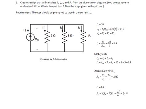 solved 1 create a script that will calculate i1 i2 i3 and