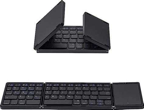 Mcbazel Foldable Bluetooth Keyboard With Touchpad Portable Wireless Keyboard Compatible