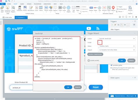 Runtime Conditions Or Variables For Dynamic Text Entry Fields In Articulate Storyline 360