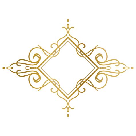 다이아몬드 상징 금 장식 포도 수확 텍스트 상자 틀 경계 투명한 장식 경계 포도 수확 Png 일러스트 및 Psd 이미지