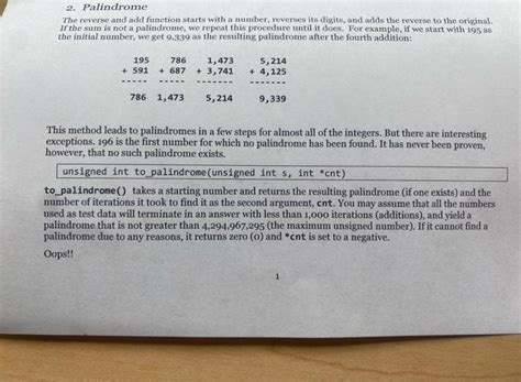 Solved The Reverse And Add Function Starts With A Number