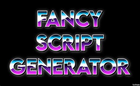 Fancy Script Generator Text Effect And Logo Design Font