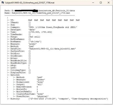Extracting Psd Values Bugs Brainstorm