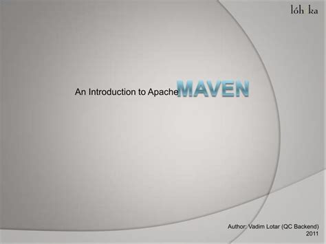 an introduction to maven pptx