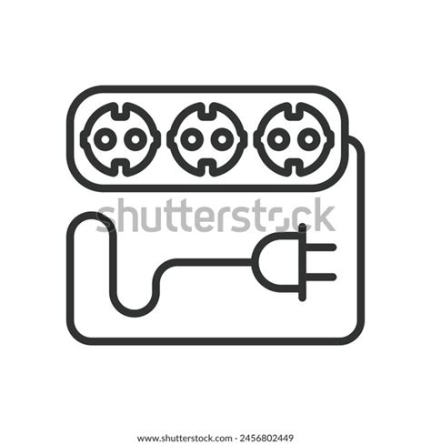 Multiple Sockets Line Design Multiple Sockets Stock Vector Royalty Free 2456802449 Shutterstock